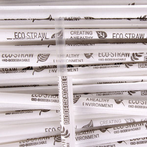 Eco-straw Oxo Bio Paper Wrap Long Thick Shake Straw Clear 2000 Pack ...