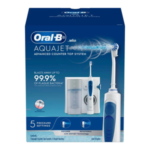 Oral B Aquajet Oral Irrigator - 1 Aquajet Counter Top System & 4 Oxyjet ...