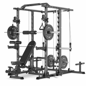 Multi-Gym HomeFlex Crossover Bundle with Smith Rail - BLACK Bundle with ...